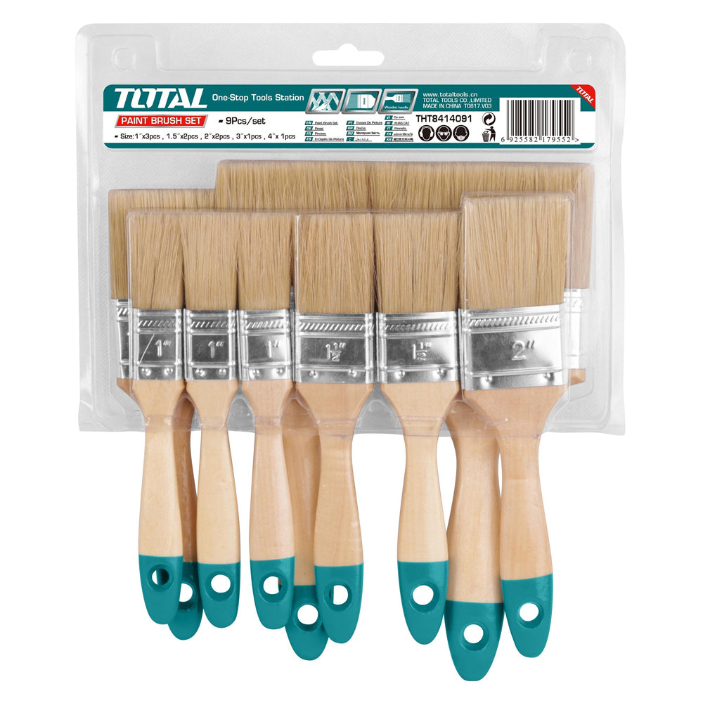 TOTAL PAINT BRUSH SET 9PC – Wheelquip Tools