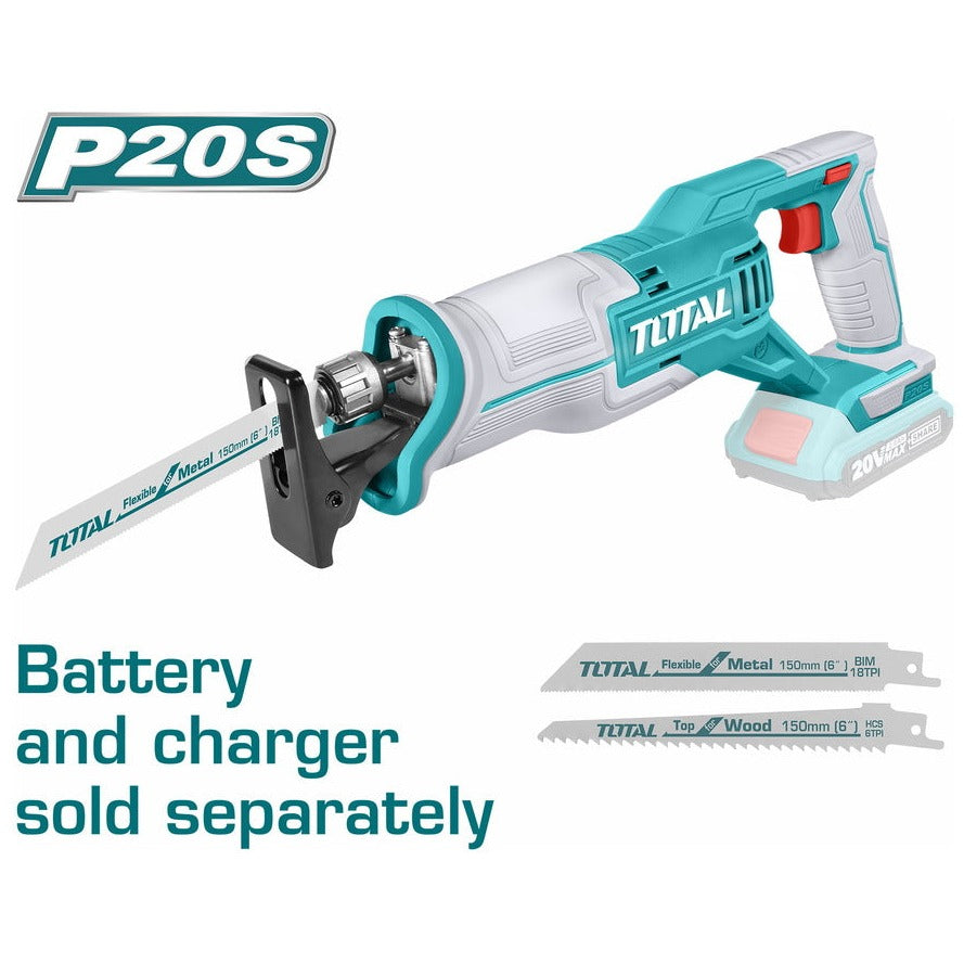 TOTAL 20V SOLO RECIPROCATING SAW EXCL. BATTERY AND CHARGER – Wheelquip ...