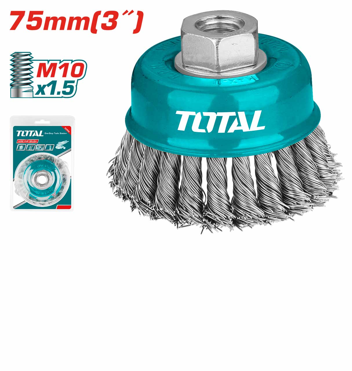 Total wire cup 0.5 wire 75mm – Wheelquip Tools