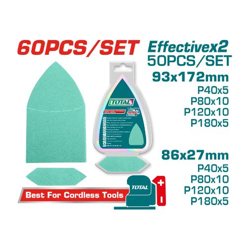 TOTAL ABRASIVE DELTA SHEETS 93X172 - TAC938660 – Wheelquip Tools