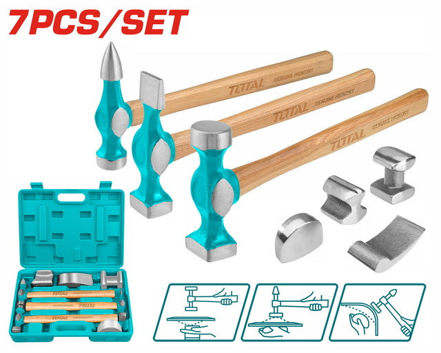 Total Hammer Set BODY+FENDER 7pc - TBAFO712 – Wheelquip Tools