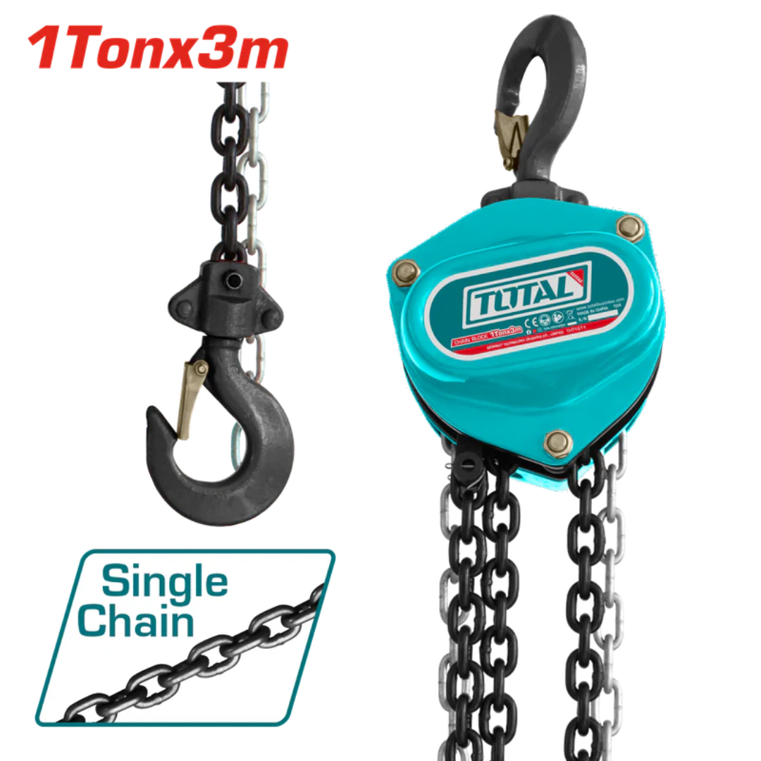 TOTAL Chain Block 1Tx3Mlift - TCBK0201 – Wheelquip Tools