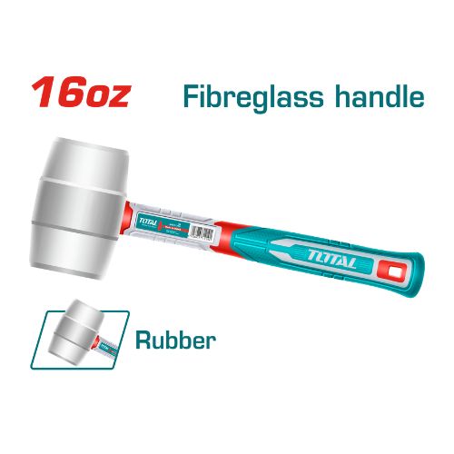 TOTAL RUBBER MALLET 450G WHITE - THRUH6916 – Wheelquip Tools