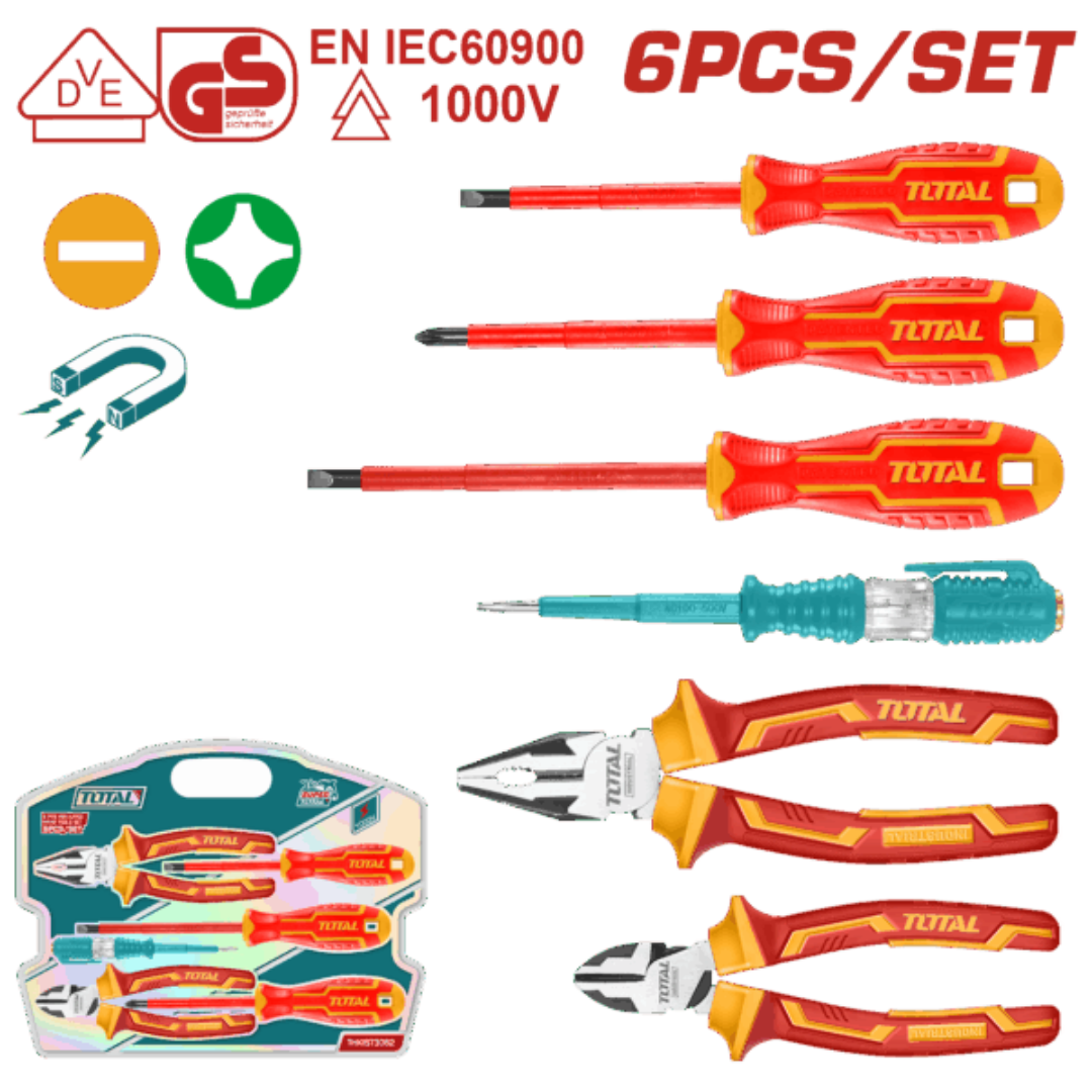 Total Elec Vde Tool Set 6PC 1000V – THKIST3062 – Wheelquip Tools