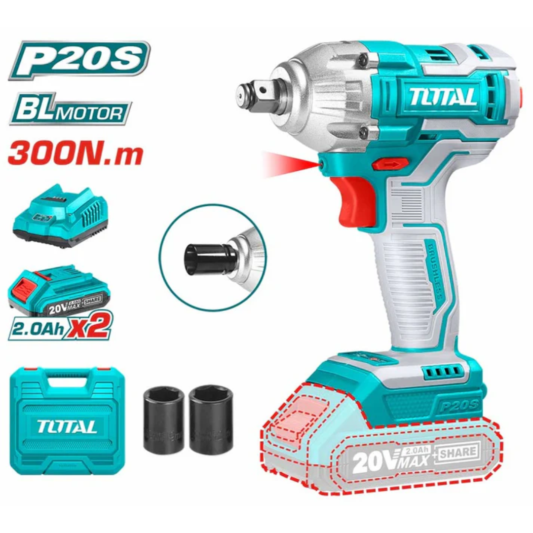 LITHIUM-ION IMPACT WRENCH 300NM TOTAL - TIWLI2038 – Wheelquip Tools