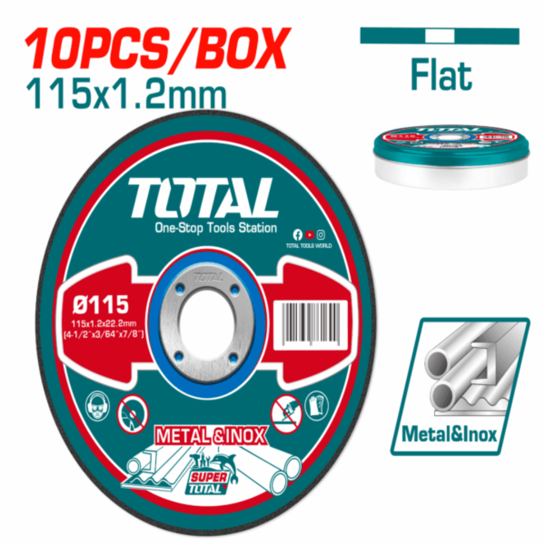 115MMX1.2MM CUTTING DISC FOR METAL - 10PCS TOTAL - TAC2211155 ...