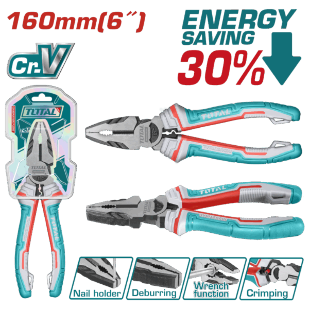 Total Plier High Leverage Combination 160mm -THT210606S – Wheelquip Tools